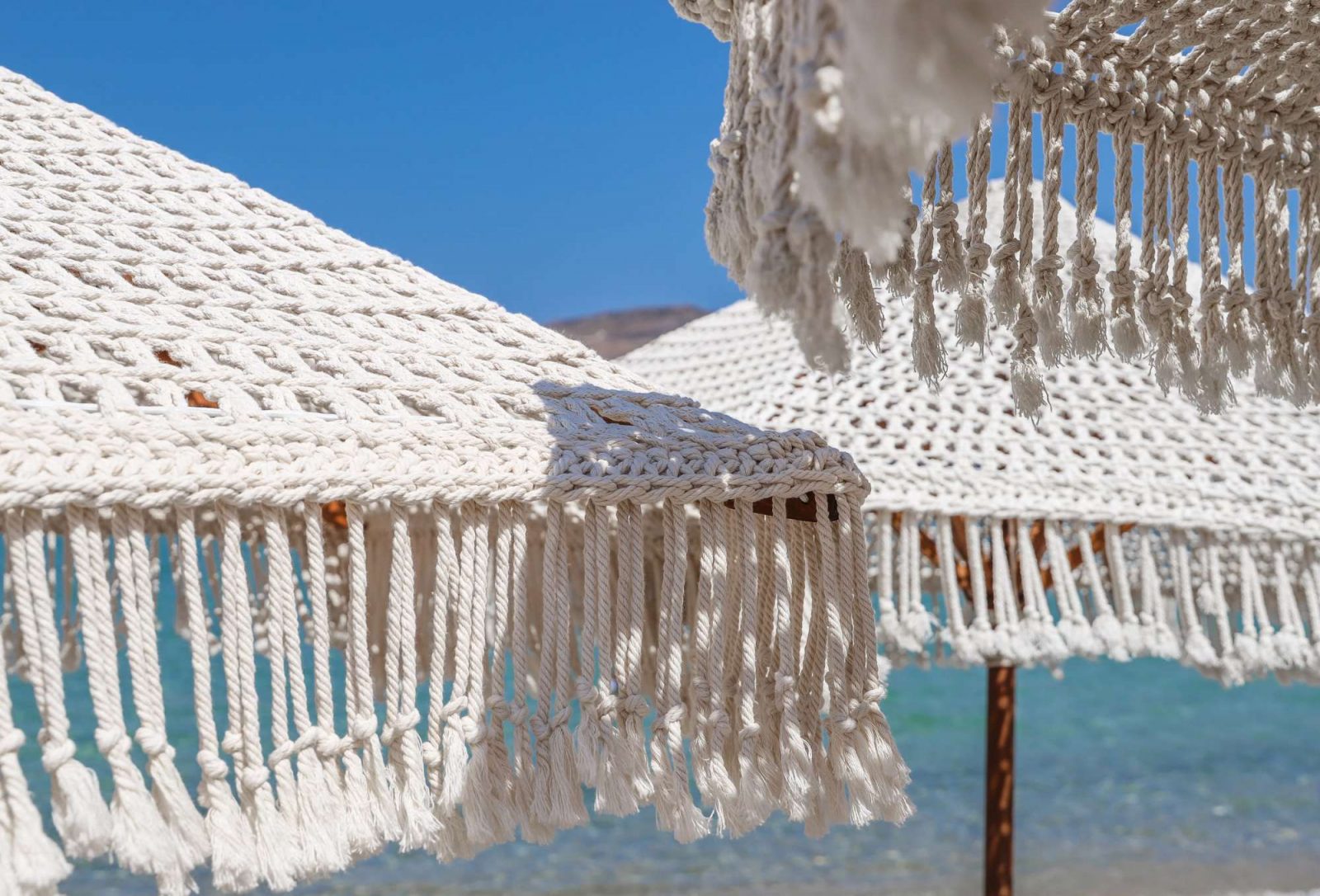 Τhe beach at Principote beach club in Mykonos